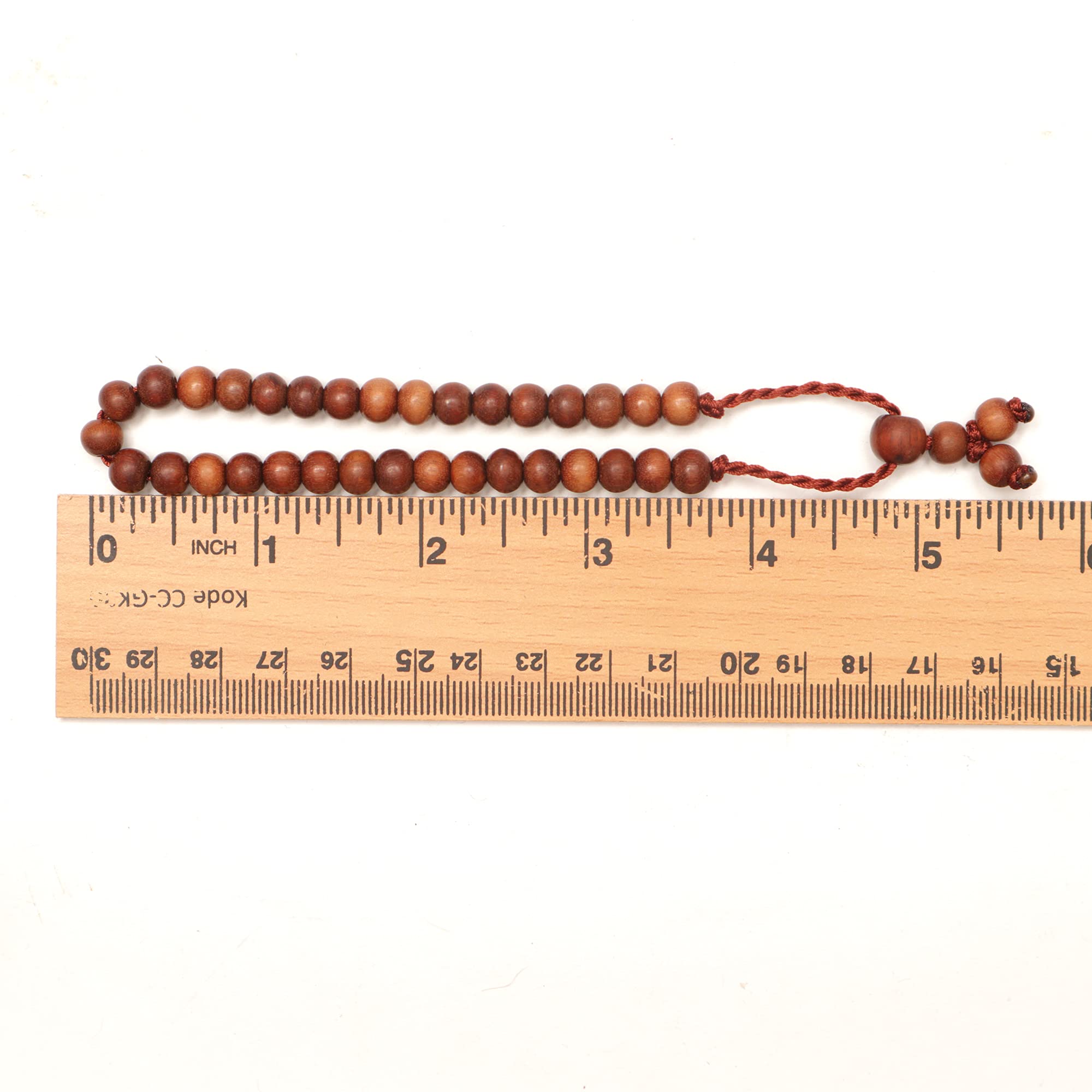 Set of 3 Hand-Made Exotic Tamarind, Ironwood and Sandalwood Tree Tasbih Bracelets 33-Beads