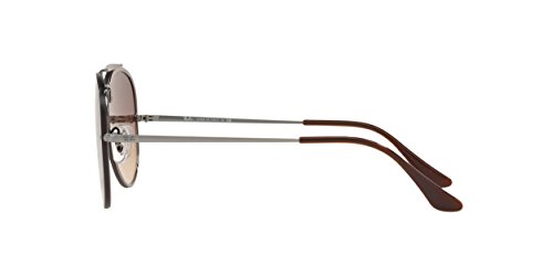 Ray-Ban RB3584N Blaze Aviator Sunglasses, Gunmetal/Brown Gradient Dark Brown, 61 mm