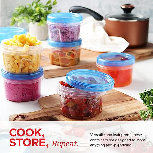 Tafura Twist Top Soup Storage Containers with Lids [16 Oz - 10 Pack] Reusable Freezer Containers for Food with Screw On Lids, 16 Ounce Food Storage Container with Cover, Leakproof, BPA Free