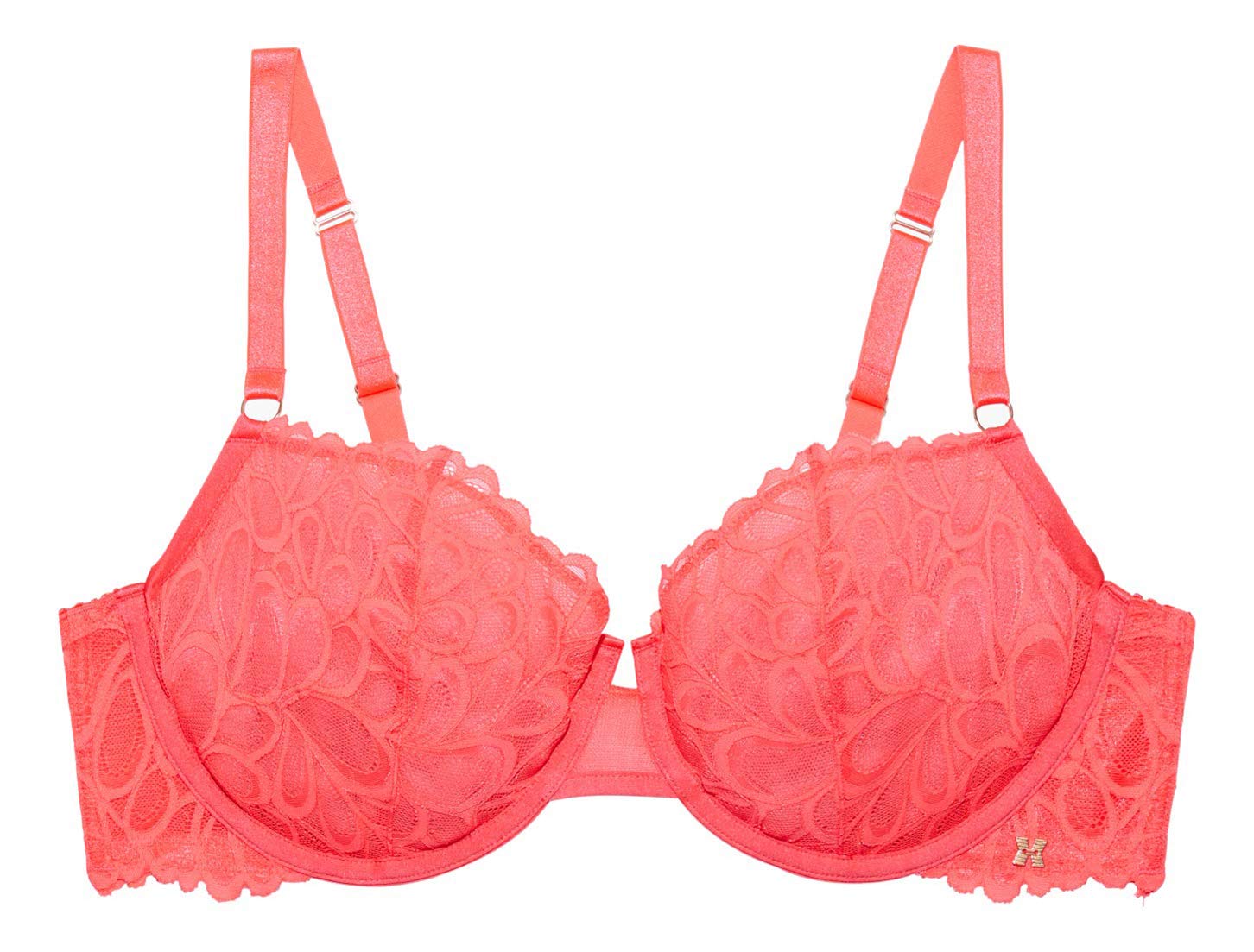 Savage X Fenty, Women's, Missy Savage Not Sorry Unlined Lace Balconette Bra, Pink Flash, 38D
