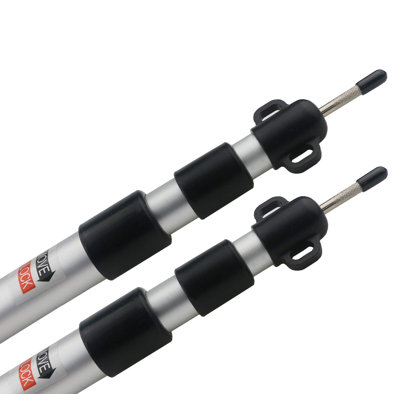 Sunnyglade 2 Pcs Adjustable Tarp Poles, Silver , Telescoping Aluminum Rods Portable Awning Poles for Camping,Backpacking,Hiking(Set of 2)