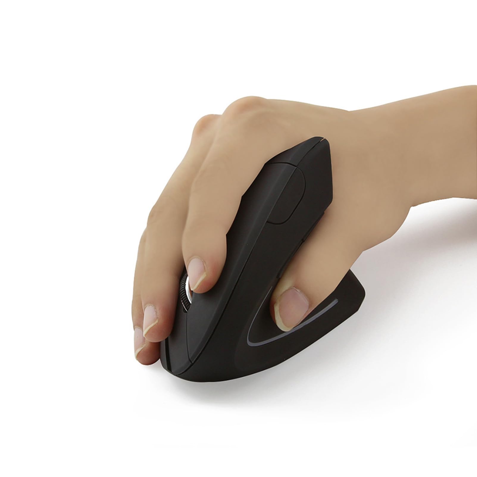 Sunffice FIRSTMEMORY Wireless Vertical Mouse, Wireless Ergonomic Vertical Mouse, 2.4G High Precision Optical Mice 800/1200/1600DPI for PC Laptop Desktop Mac (Left Handed Rechargeable Mouse)