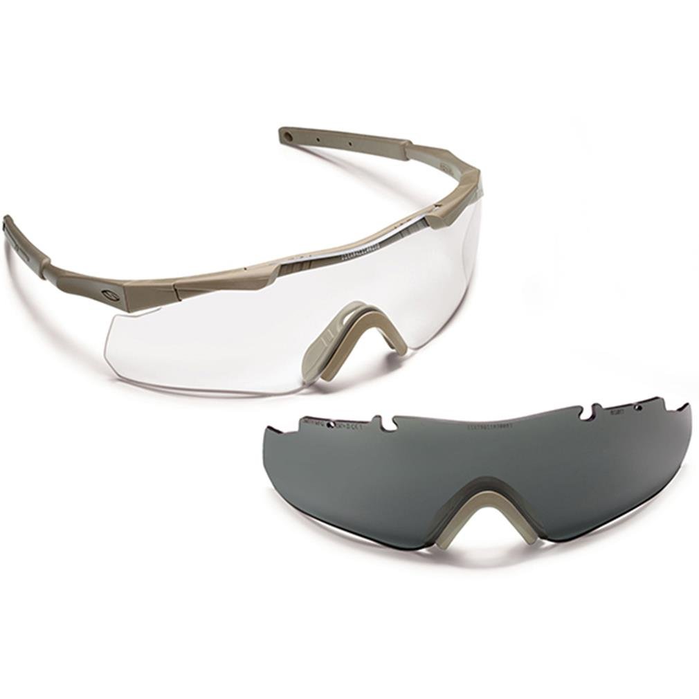 Smith Optics Elite Aegis Arc Asian Fit Eyeshields, Clear/Gray, Tan 499