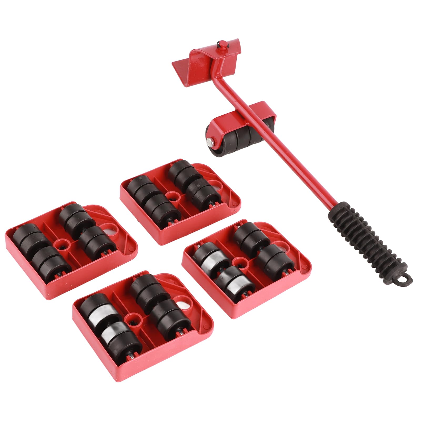 Set of 5 Furniture Mover with Wheels and Lifter, 200kg Bearing Load Capacity, Furniture Lift Mover Tool Set, Universal Move Tools Lifting Equipment for Sofa Table Cabinet