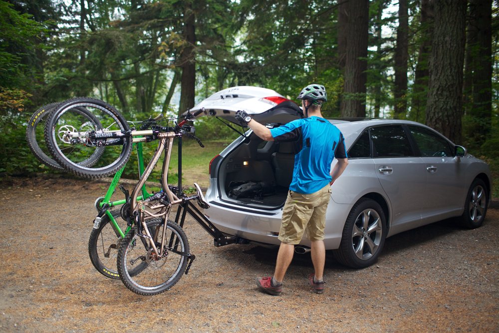 Softride Hang2, 2-Bike Hitch Mounted Rack for 2" and 1.25β, Swings Down with Bicycles Loaded, Allows Trunk, Hatch, or Tailgate Access. Cars, SUVs, Vans, or Trucks (27041)