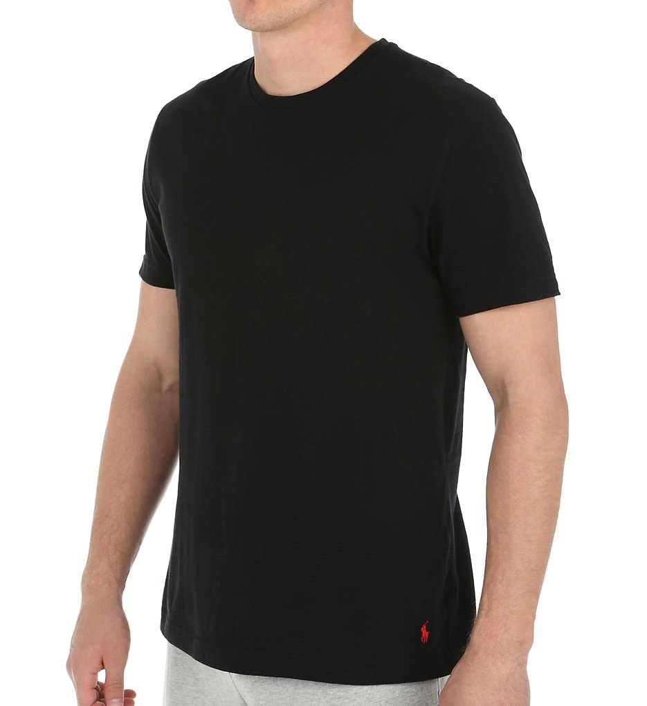 POLO RALPH LAUREN Relaxed Fit Jersey Short Sleeve Crew Neck T-Shirt Polo Black/Red Polo Player SM