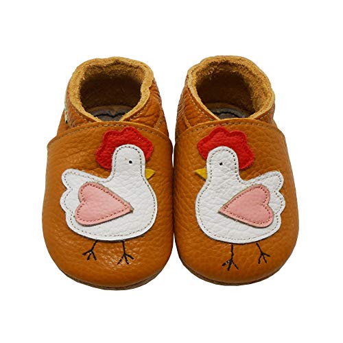 SAYOYO Baby Chicken Soft Sole Leather Infant Toddler Prewalker Shoes (18-24 months)