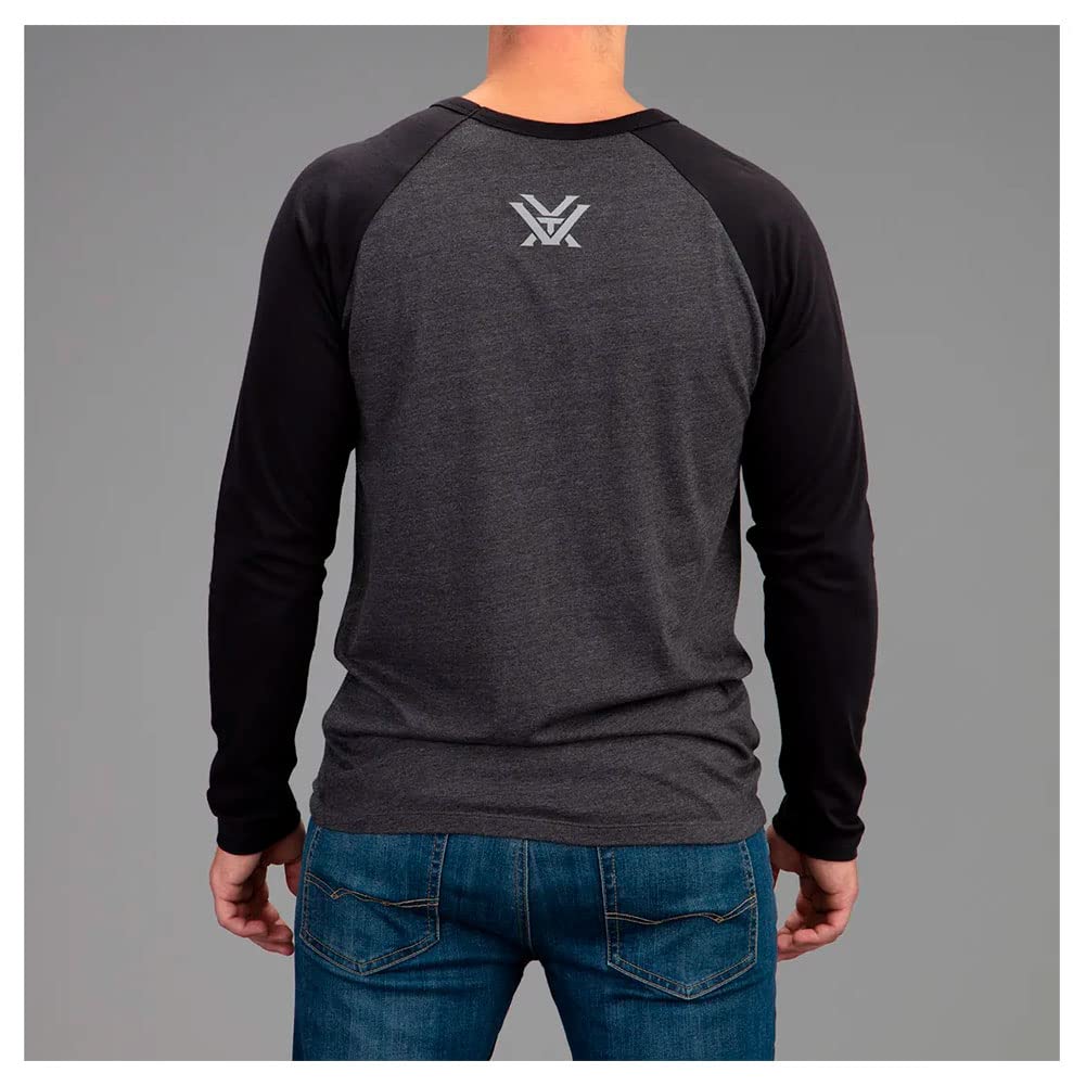 Vortex Optics Raglan Core Logo Long Sleeve Shirt - Charcoal Heather - XX-Large