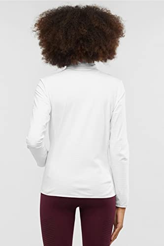 Salomon Women's Standard Outrack Full Zip, White, X-Large