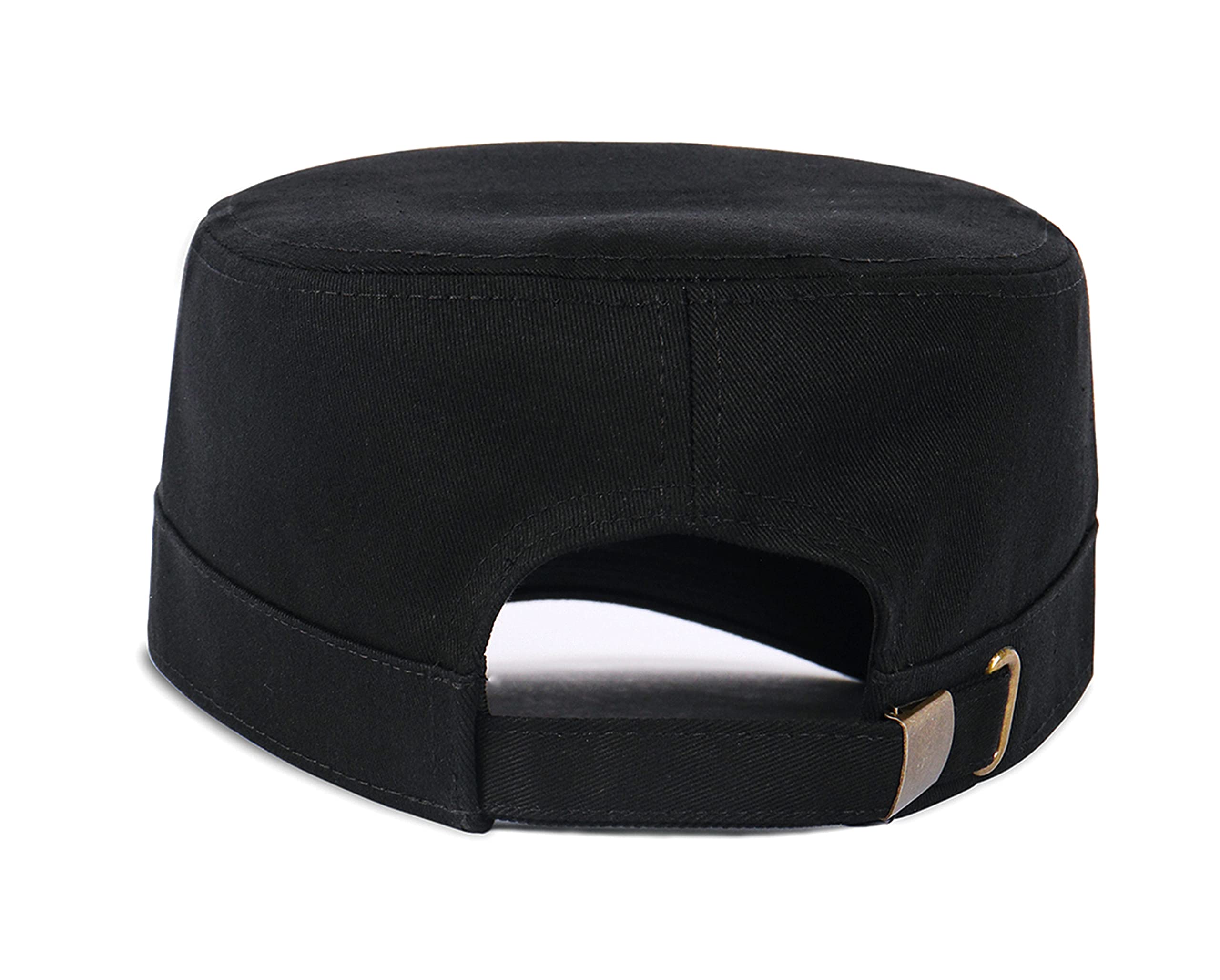 Zylioo Oversize XXL Flat Top Style Army Cap,Breathable Military Hat for Big Heads 22"-24.5",Extra Large Blank Army Hat
