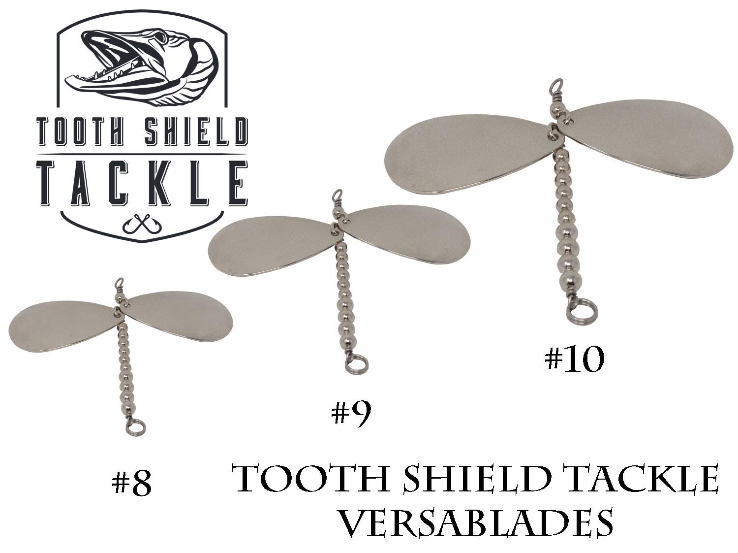 Tooth Shield Tackle Musky VersaBlade 3 Pack Muskie Pike Inline Spinner Musky Lures Baits Tackle Spinners