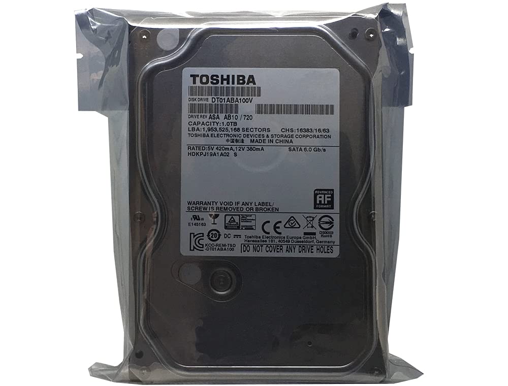 TOSHIBA DT01ABA100V 1TB SATA 6.0 Gb/s 5700 RPM Desktop Hard Drive (DT01ABA100)