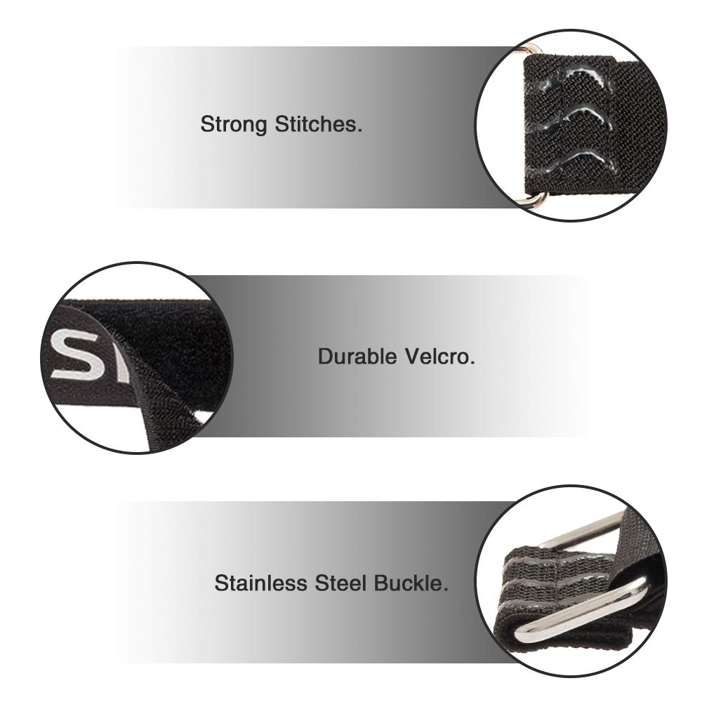 SIGSIT Reusable Bike Wheel Strap Bike Wheel Stabilizer Straps with Innovative Wavy Gel and Durable Hook & Loop - 2 Count