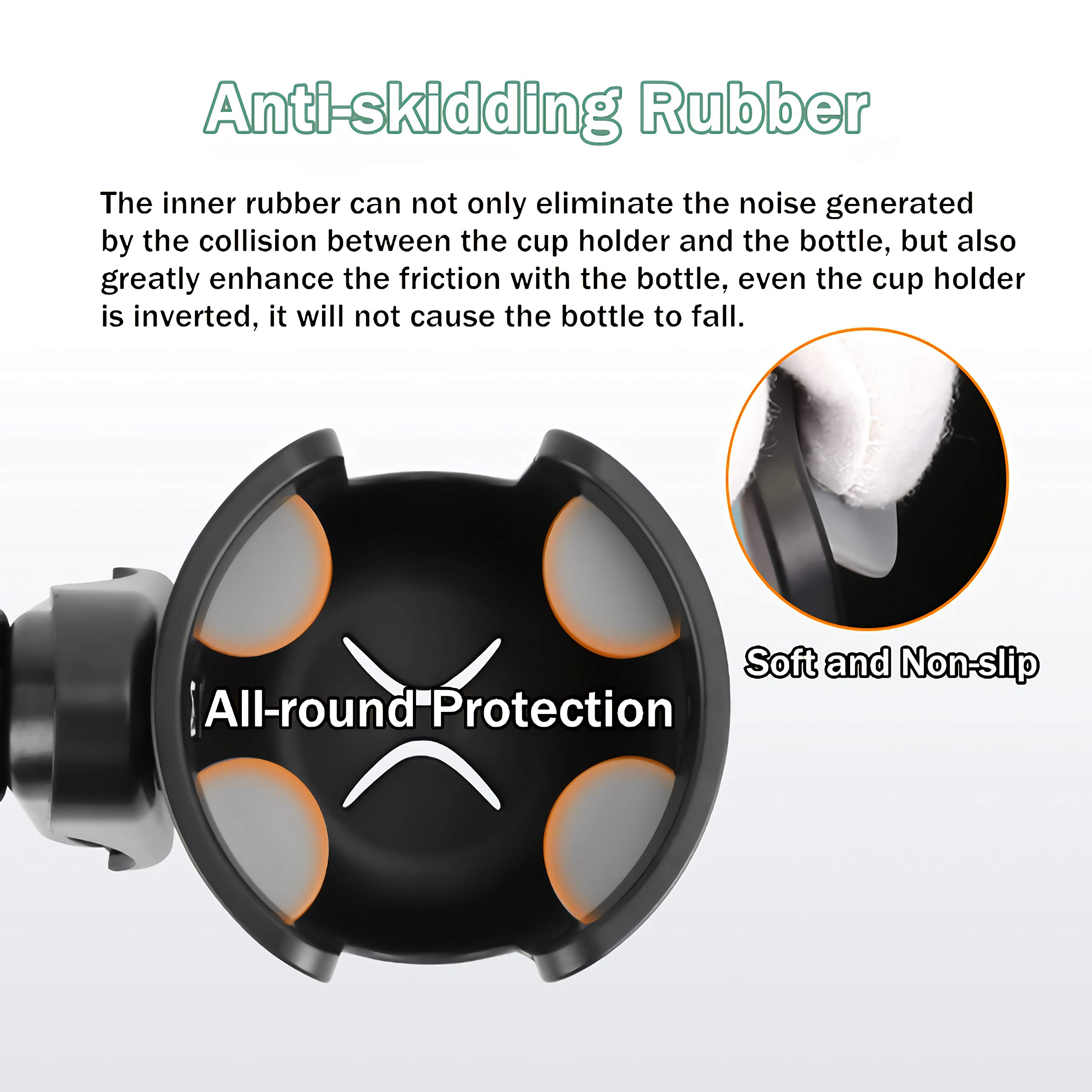 Universal Cup Holder with a Hook LANEYLI Stroller Cup Holder Bike Bottle Holder Large Caliber Designed 360 Degrees Rotation Fit for Baby Stroller, Bicycle, Wheelchair, Walker, Trolleys