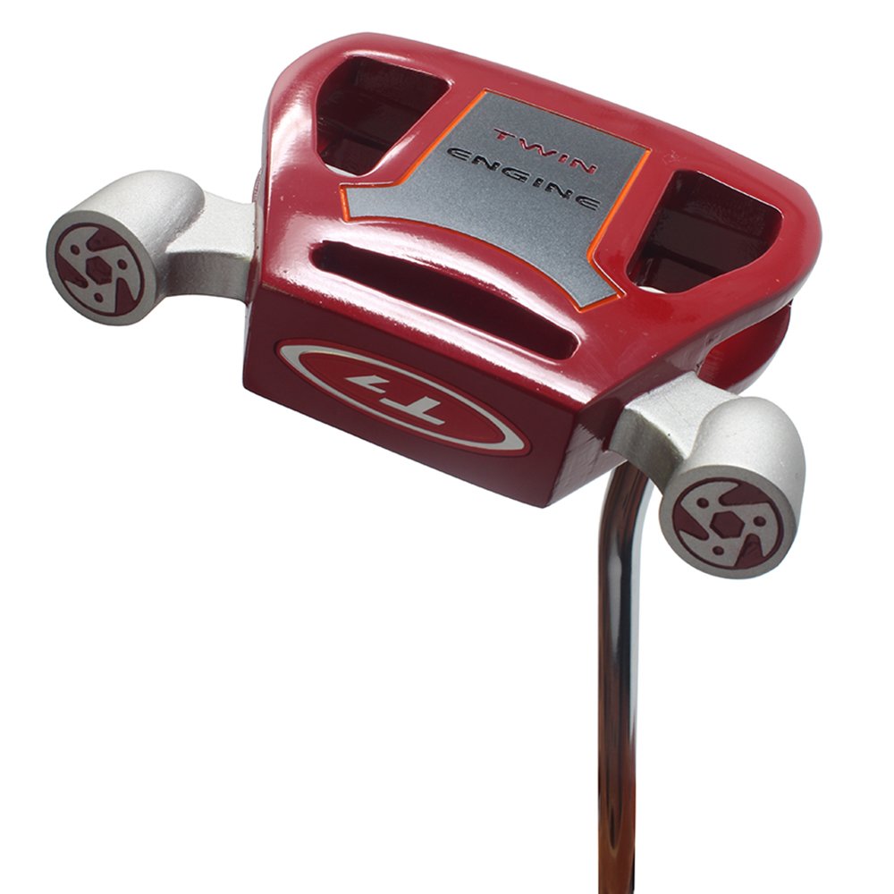 T7 Twin Engine Red Mallet Golf Putter Right Handed with Alignment Line Up Hand Tool 36 Inches XL Tall Lady Perfect for Lining up Your Putts