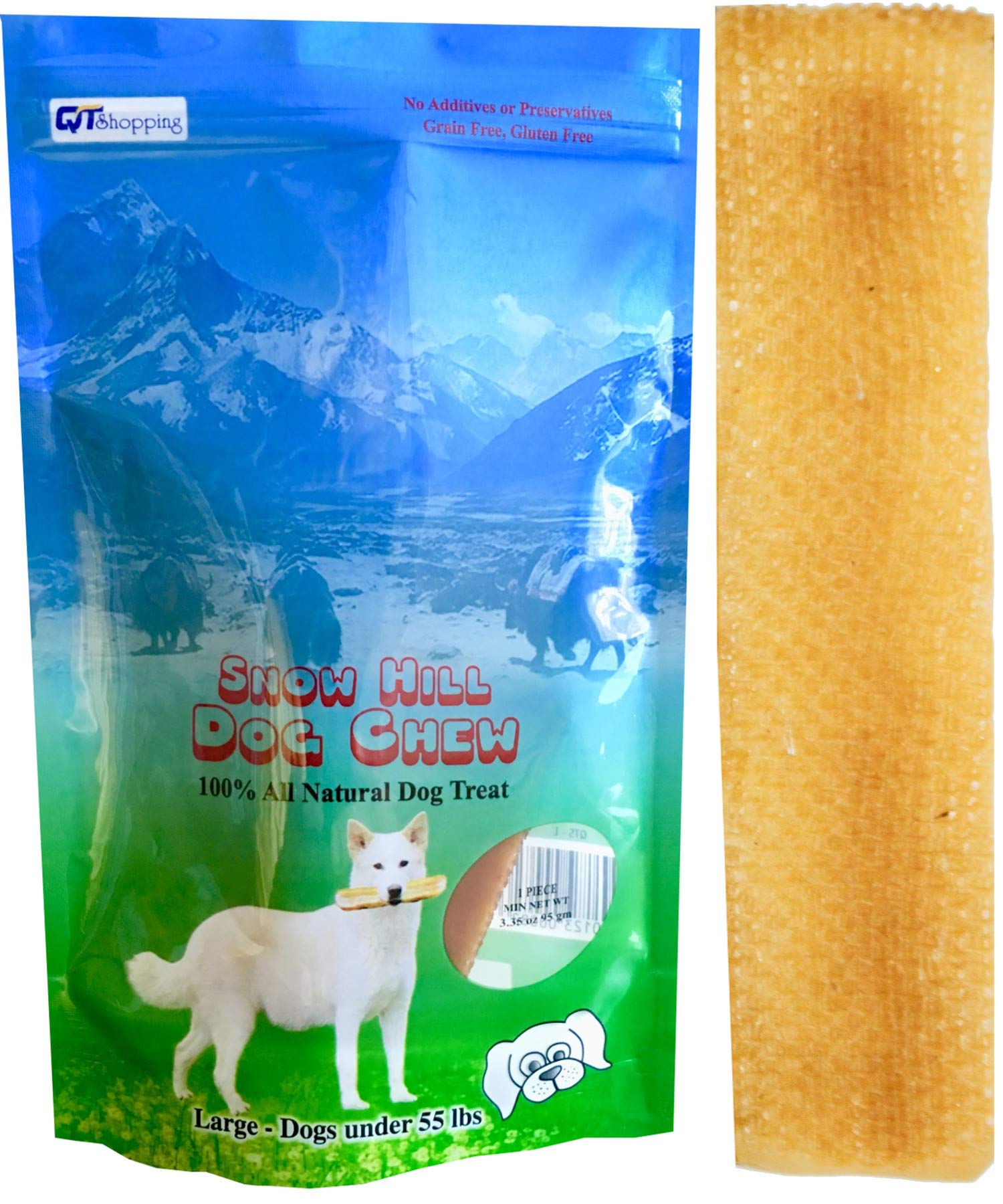 Snow Hill Himalayan Yak Milk Dry Cheese Dog Chews Large - World Best Natural Organic Yaky Cheese Strong Dog Chews Treats Product of Himalayas, Nepal