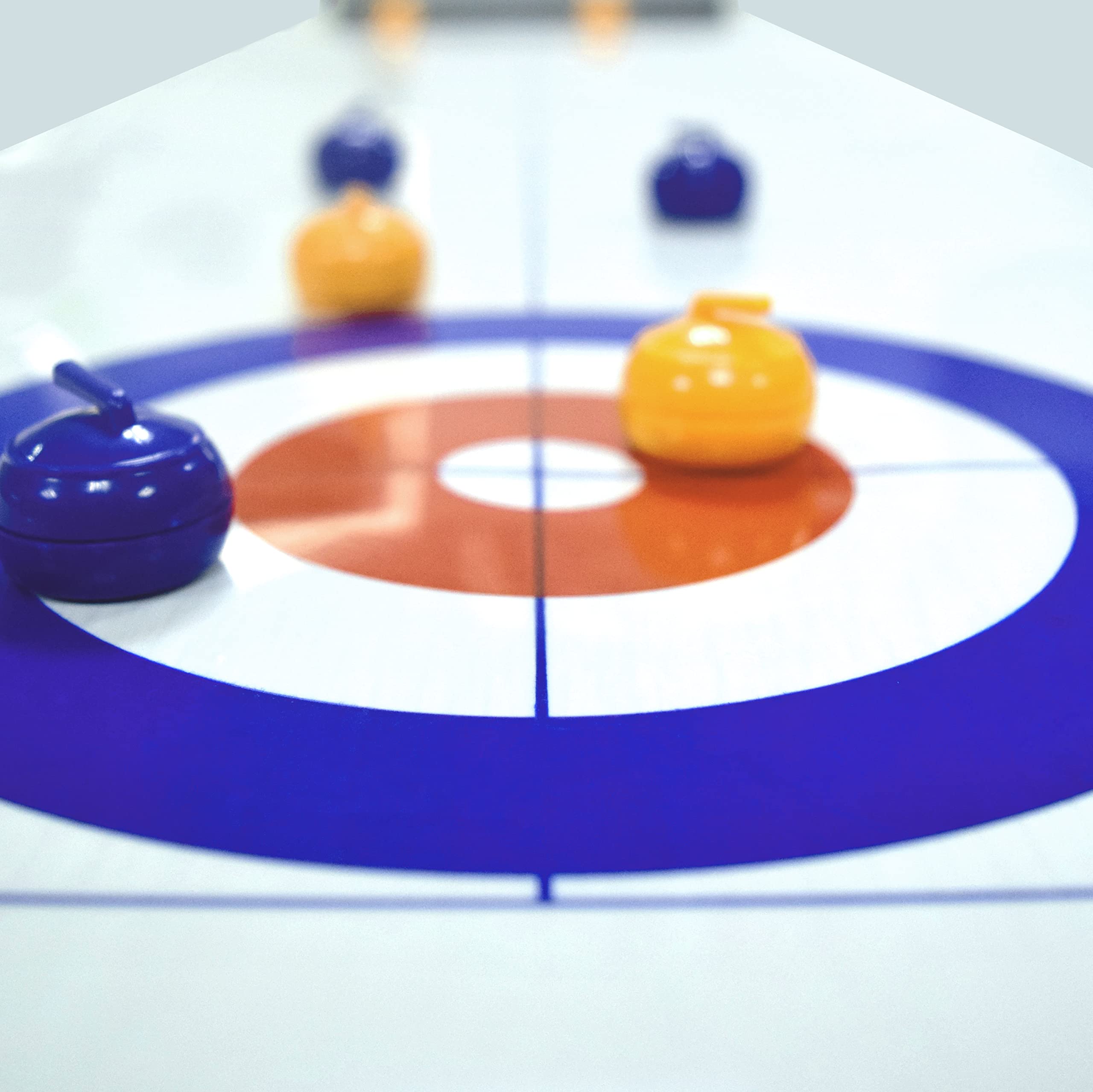 Tabletop Curling Game and Family Fun Board Games Shuffleboard Pucks with 8 Rolllers Gifts for Kids and Adults Travel Compact Storage