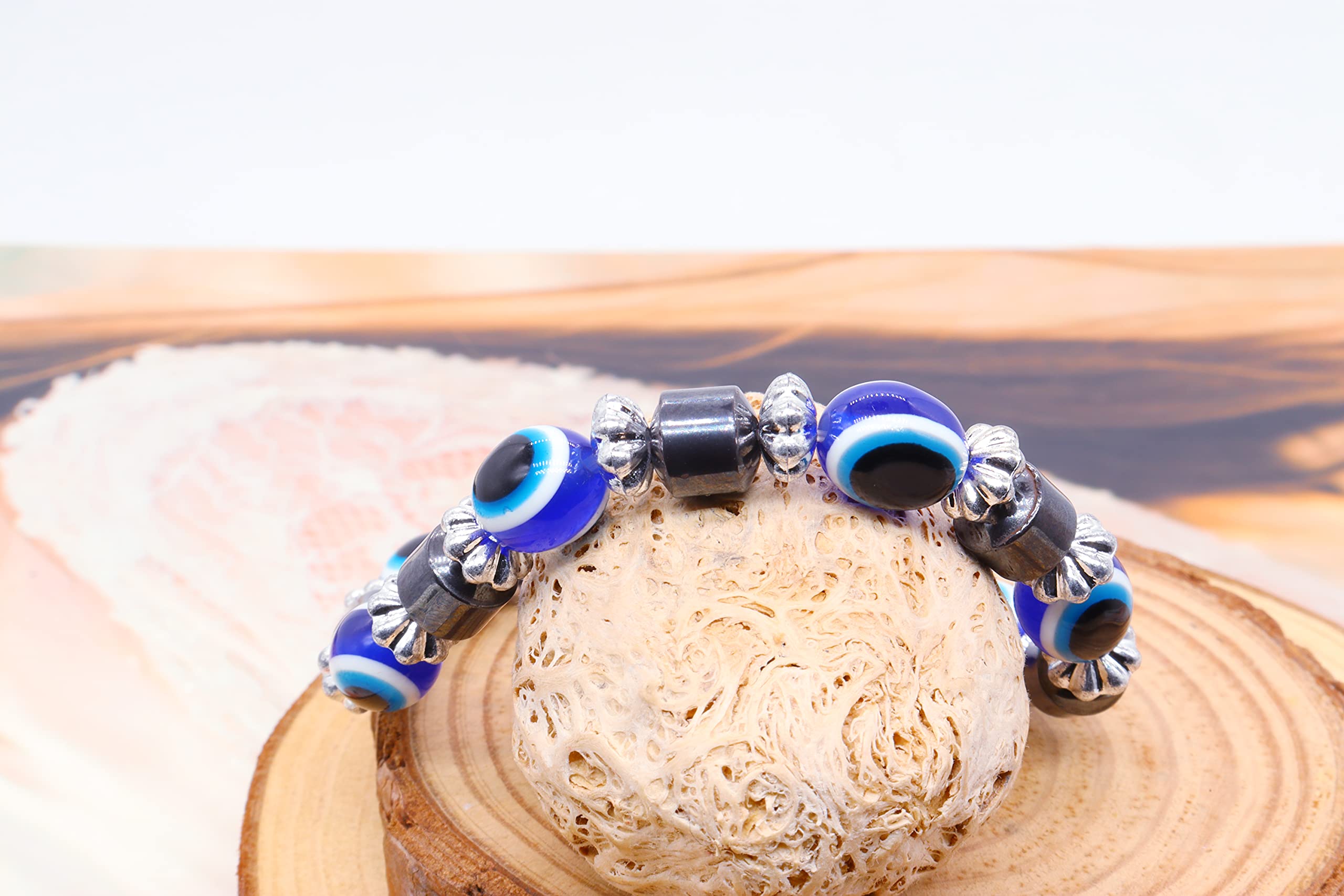 ZZ ZINFANDEL Evil Eye Bracelet Blue Turkish Lucky Fatima Evil Eye Bracelet for Women Men for Protection and Blessing(A-3PCS)