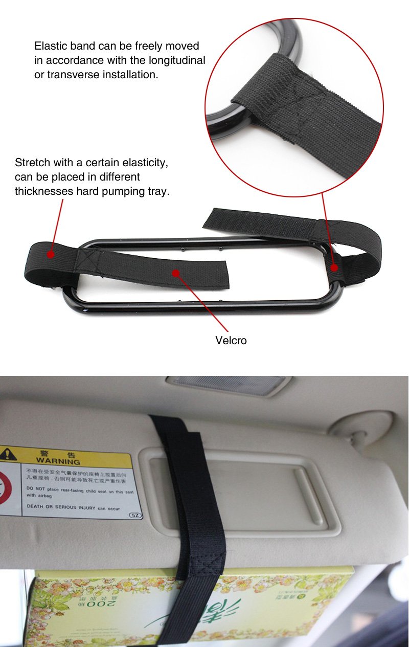Tianmei Auto Accessories Car Sun Visor Tissue Box Holder Paper Towel Napkin Box Cover Seat Back Bracket Portable Car Mount Organizer (Black)