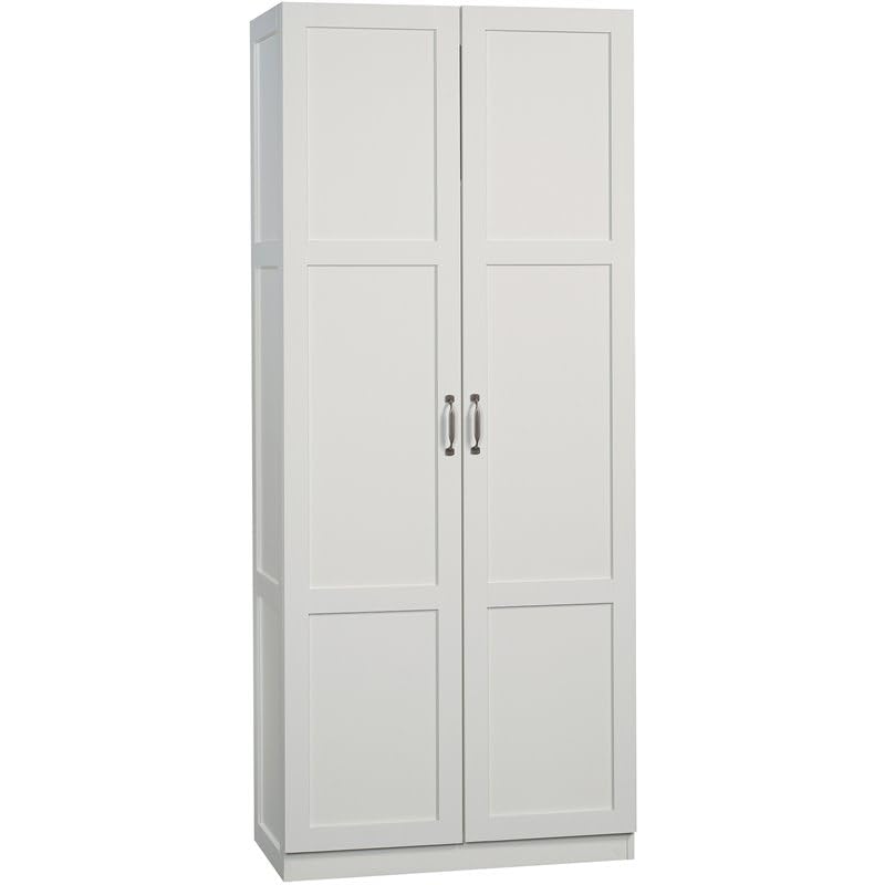 Pemberly Row 29" W Traditional Style Storage Cabinet, Pantry Cabinet, Linen Cabinet with Shelves in Highland Oak