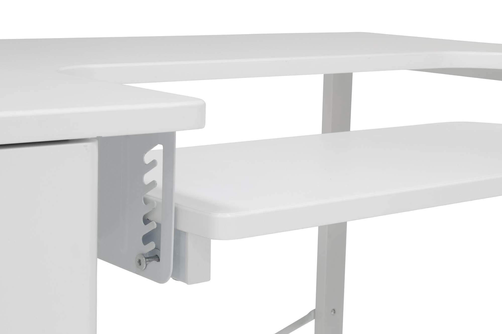 Sew Ready , White Pro Line Craft, Sewing, and Office Desk with 2 Drawers
