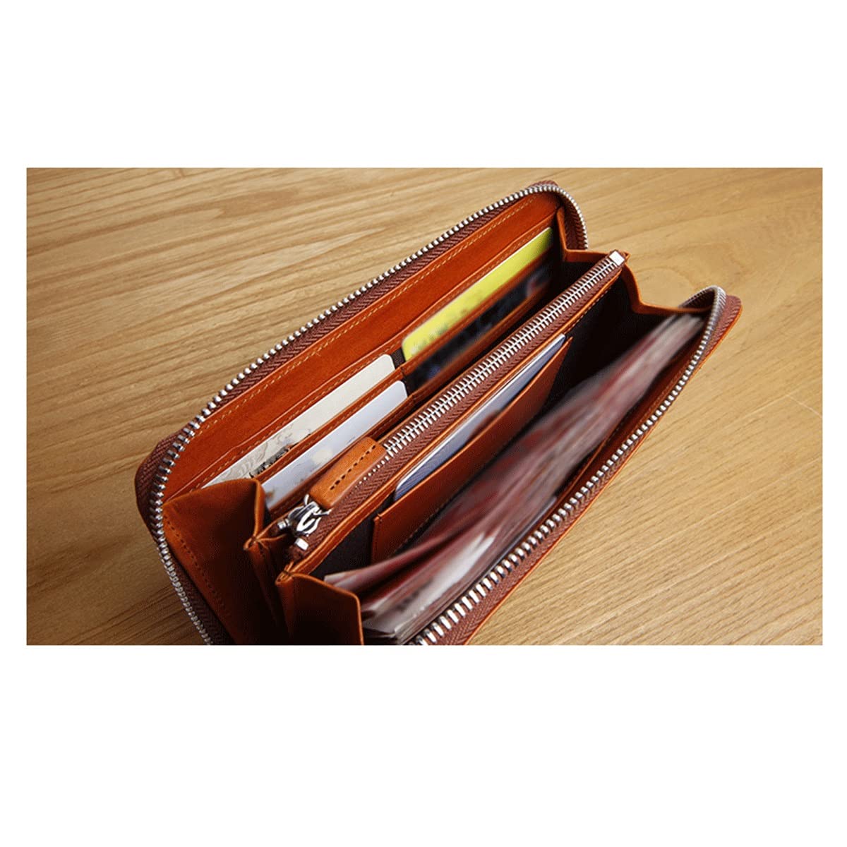 ZEBFYM Wallets for Men, Card Cases & Money Organizers, Multifunction Cowhide Wallets, Genuine Leather Business Wallets (Color : A)