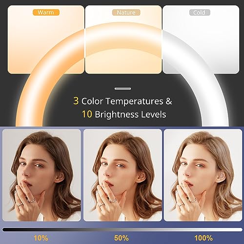 UBeesize 12β Selfie Ring Light with 62β Extendable Tripod Stand & Remote, LED Circle Light with Phone Holder for Video Recording/Makeup/Content Creator (YouTube/TikTok/Twitch), Phone, Camera & Webcam