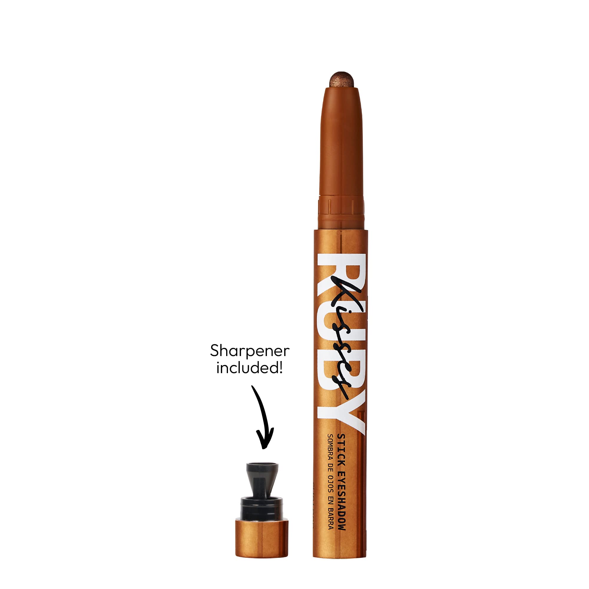 Ruby Kisses Eye Shadow Stick – Crème Eyeshadow Makeup Multi-Stick, Long-Lasting Pearl Shimmer Crayon, Metallic Glitter Eyeliner, Highlighter Eyeshadow Pencil, Sharpener Included (Bronze Glam)