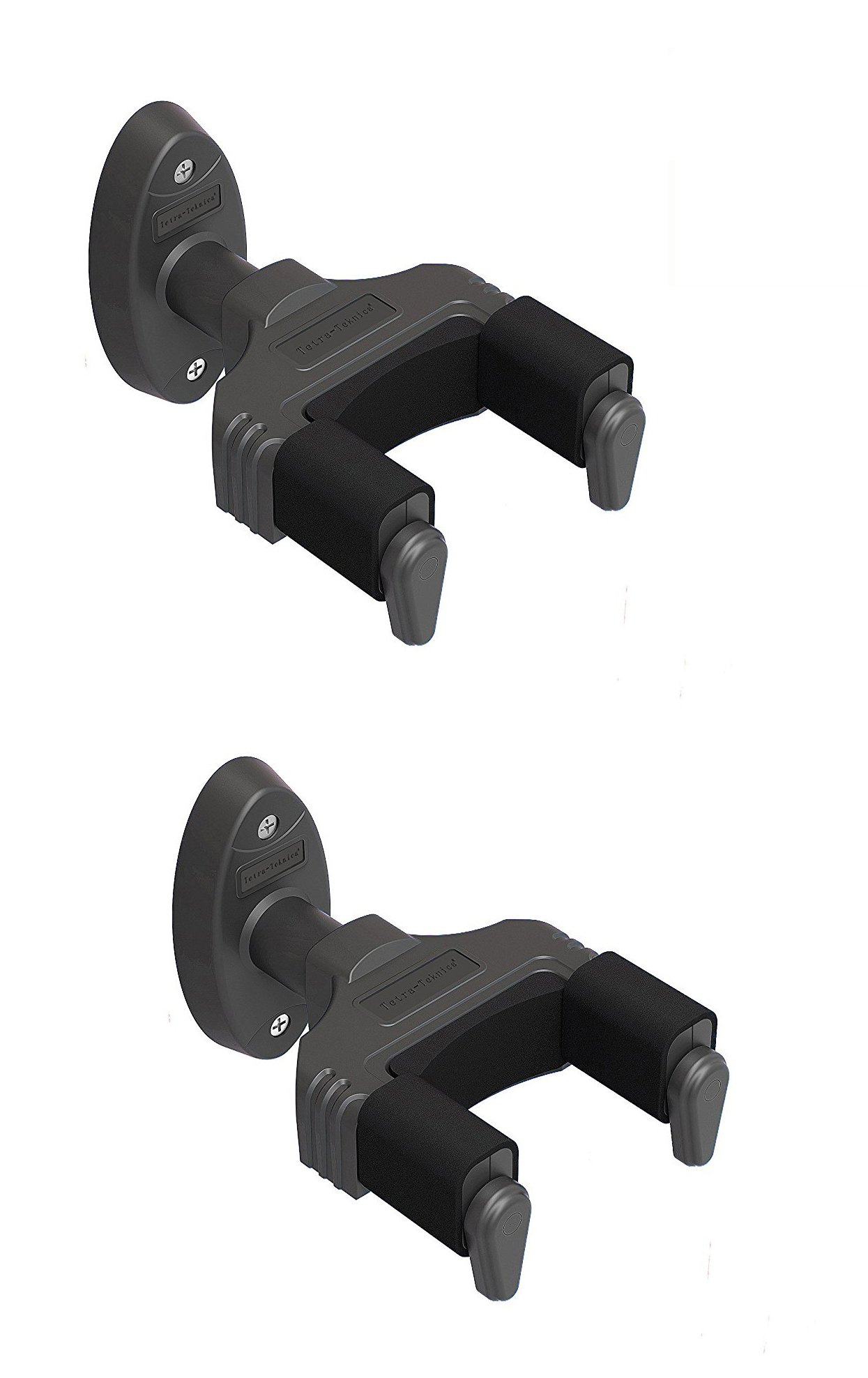 Tetra-Teknica TourPro EGH-08-2P Auto-lock Home and Studio Guitar Hanger, Color Black, 2 Per Pack