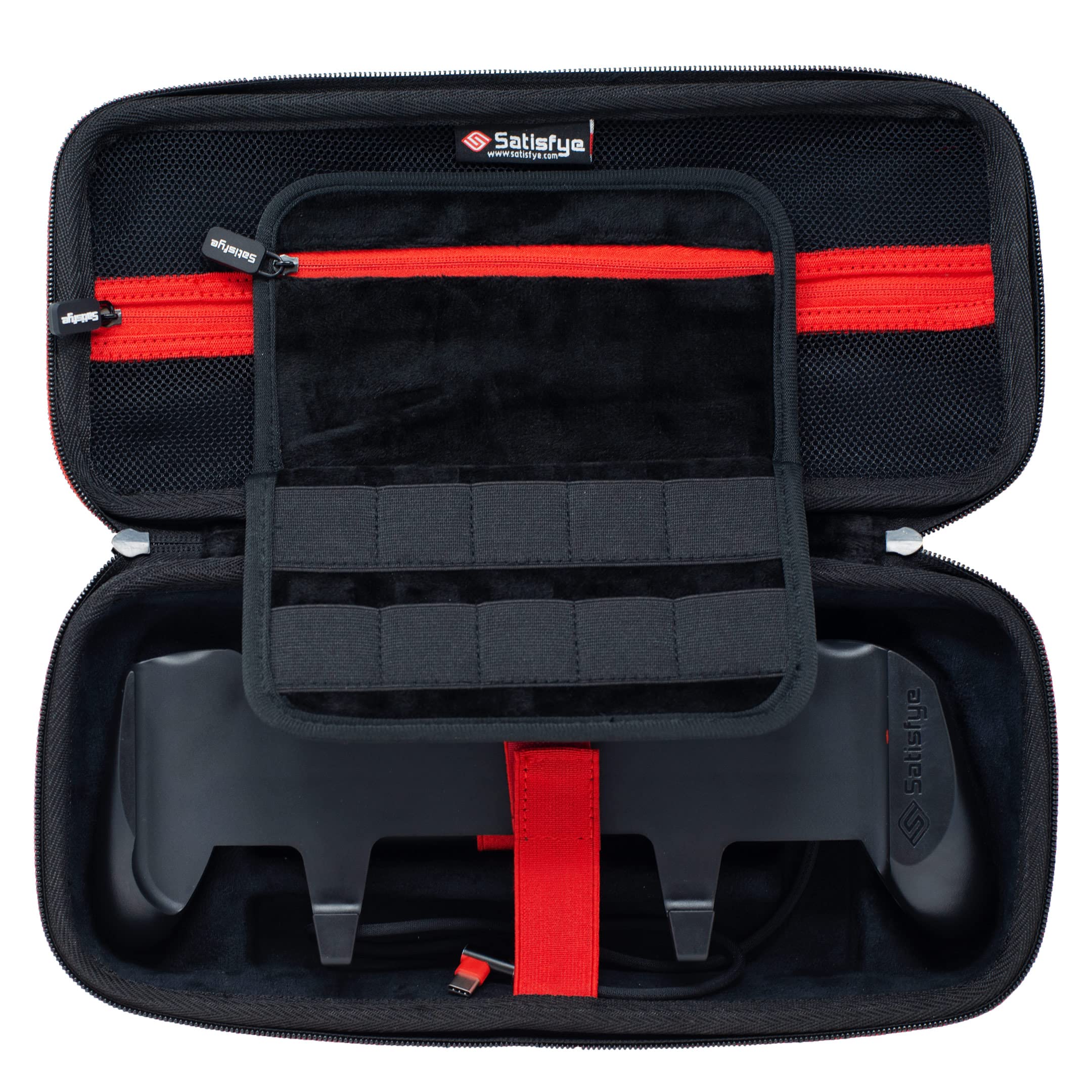 Satisfye β ZenGrip Pro Gen 3 OLED Elite Bundle, Accessories Compatible with Nintendo Switch - The Bundle includes: Grip, Elite Case and a Low Profile USB C-C Cable. BONUS: 2 Thumbsticks+1 JoyCon Rail
