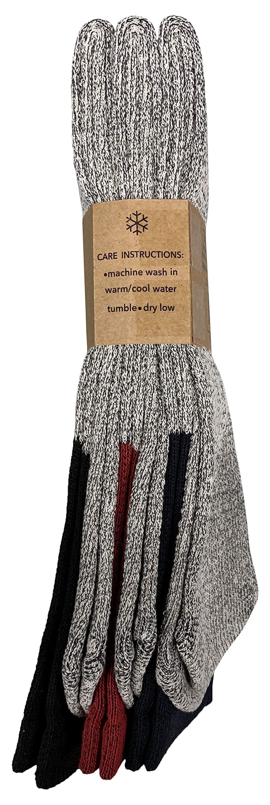 Yacht & Smith 120 Pair Bulk Pack Of Mens Winter Thermal Camping Boot Socks, Cotton Tube or Crew Sock