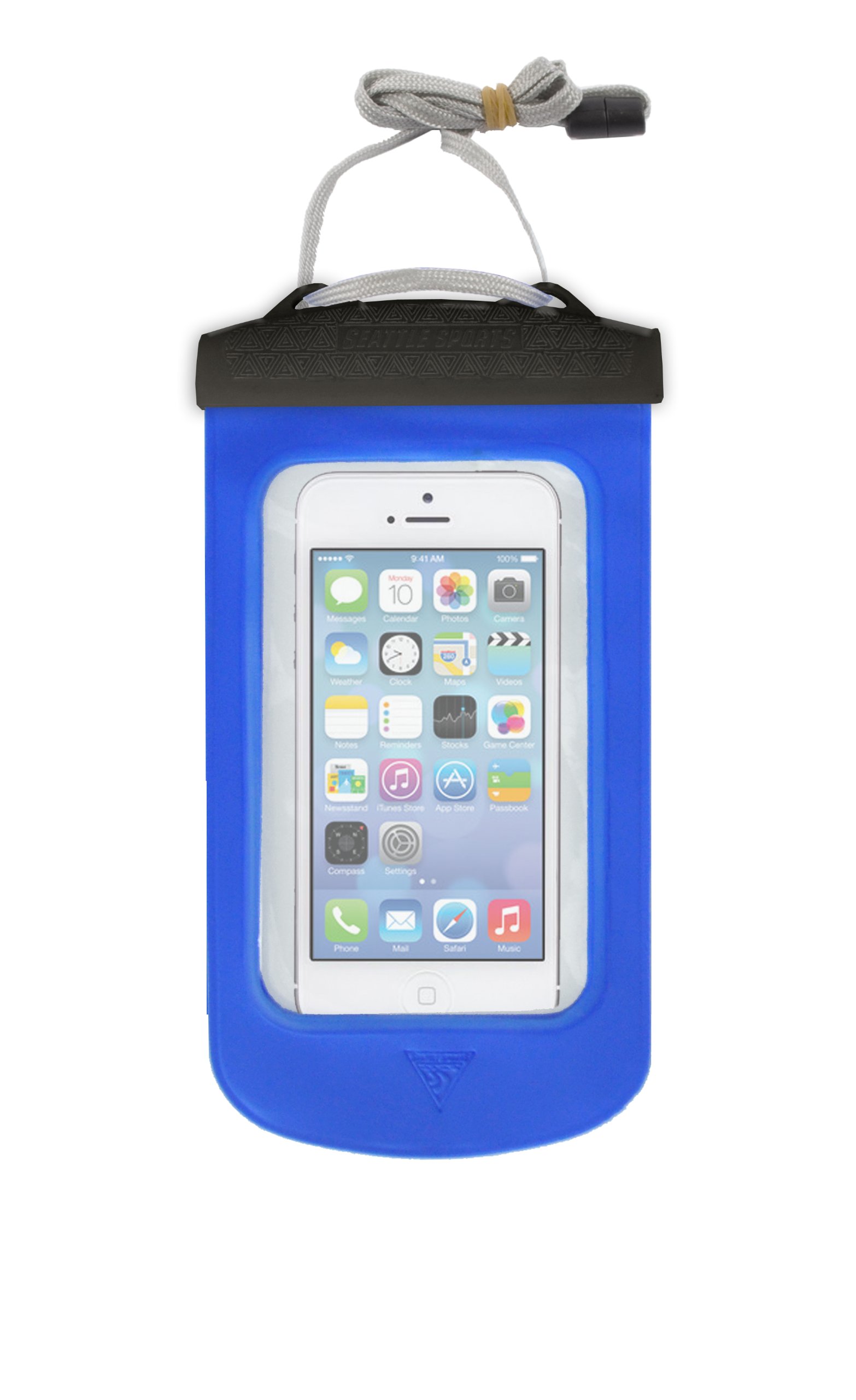 Seattle Sports E-Merse Waterproof Submersible Phone Pouch Protective Case, Submersible to 10 feet, Ultra Clear Responsive Touch Screen, Original Blue