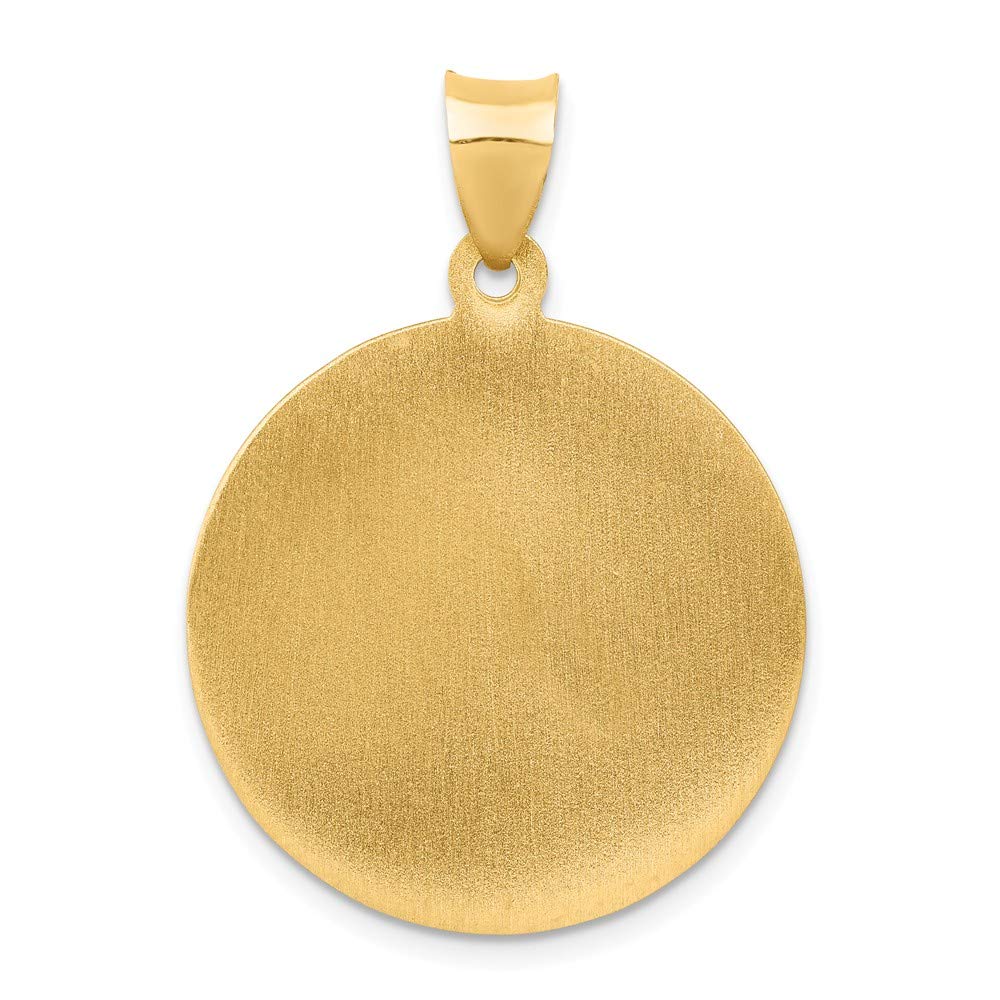 Sonia Jewels 14k Yellow Gold Catholic Patron Saint Michael Medal Pendant Charm - 32mm x 22mm