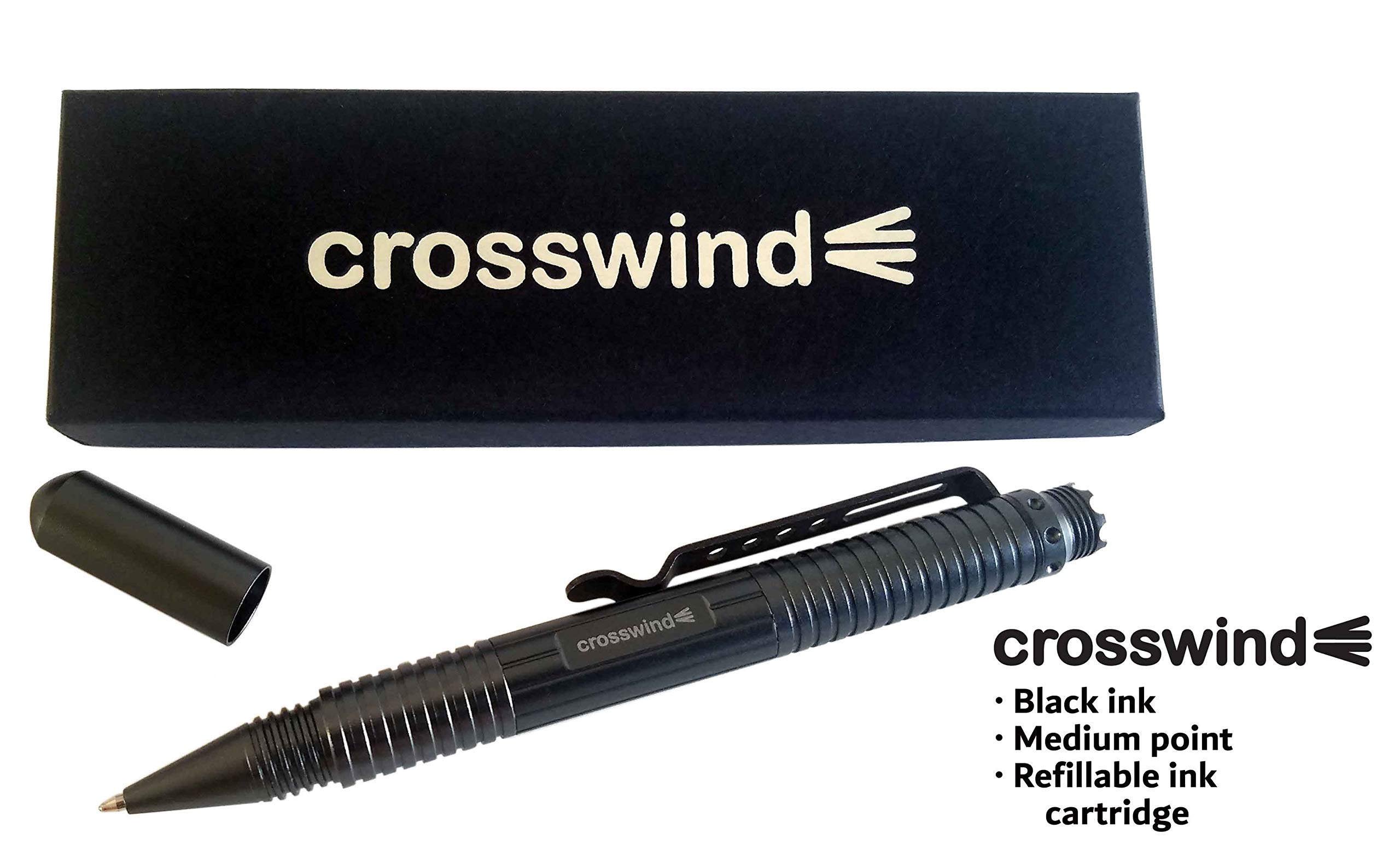 Tactical Professional Pen for Police, Military and Law Enforcement Professionals with Removeable Cap with Gift Box (Charcoal Black)