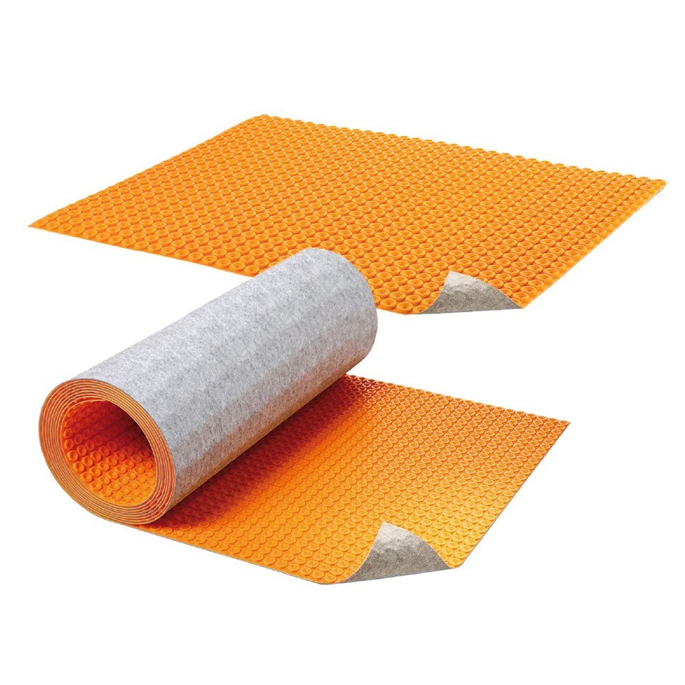 Schluter Ditra DUO Signature Floor Heating Kit -113 Square Feet- Includes WiFi Touchscreen Programmable Thermostat, DUO Membrane, Heat Cable DHEHK120113, Safe Installation Kit, Heat Enhancing Additive