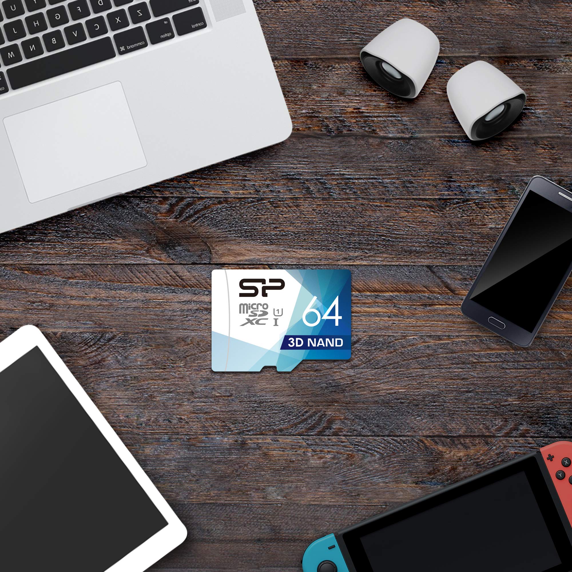 Silicon Power 64GB Dual Pack High Speed MicroSD Card with Adapter