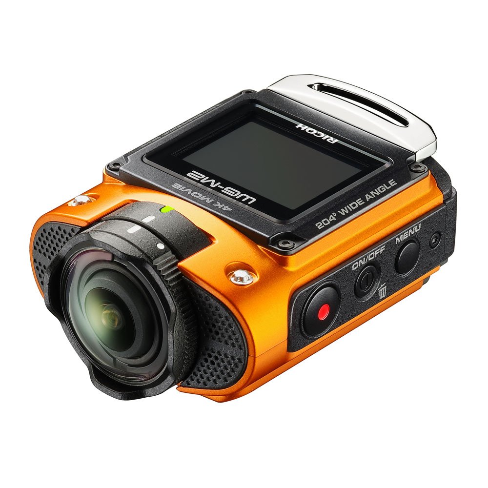 Ricoh Waterproof Action Camera WG-M2 4K Video Super-Wide-Angle 204 Degrees housing Unnecessary Waterproof 20m Impact 2m 03801 (Orange) (International Model)