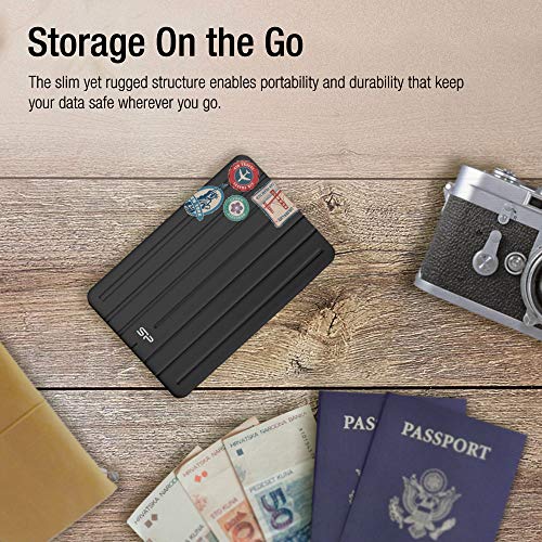 Silicon Power 1TB Rugged Portable External SSD USB 3.2 Gen 2 (USB3.2) with USB-C to USB-C/USB-A Cables, Ideal for PC, Mac, Xbox and PS4, PS5 Bolt B75 Pro