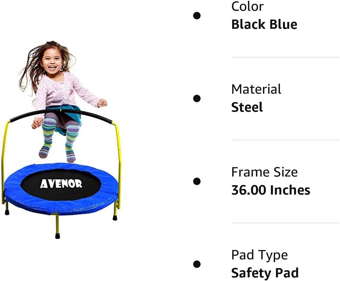 Trampoline with Enclosure - Recreational Trampolines with Ladder and AntiRust Coating, ASTM Approval Outdoor Trampoline for Kids