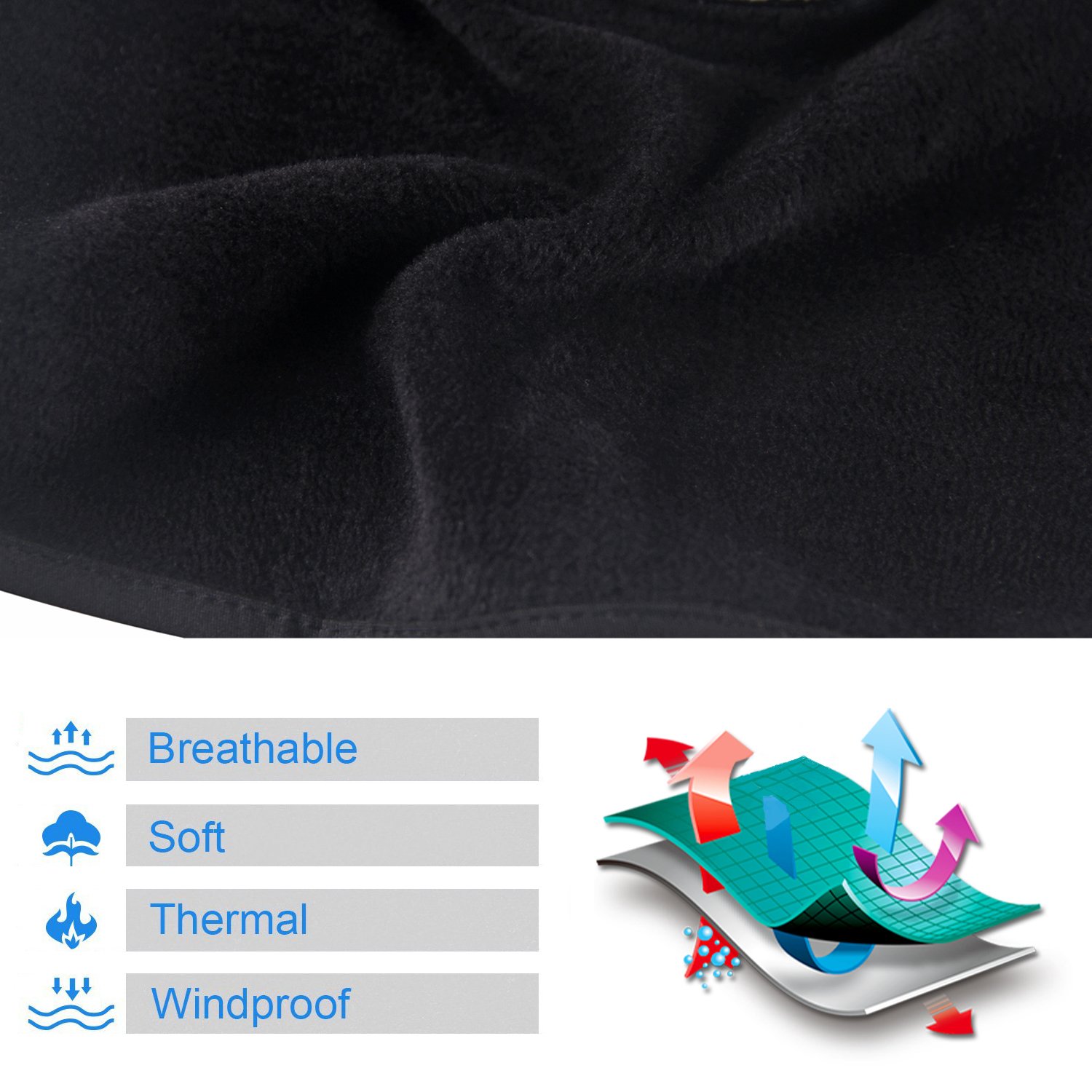TAGVO Balaclava Ski Mask, Winter Fleece Headwear Riding Hood for Men Women