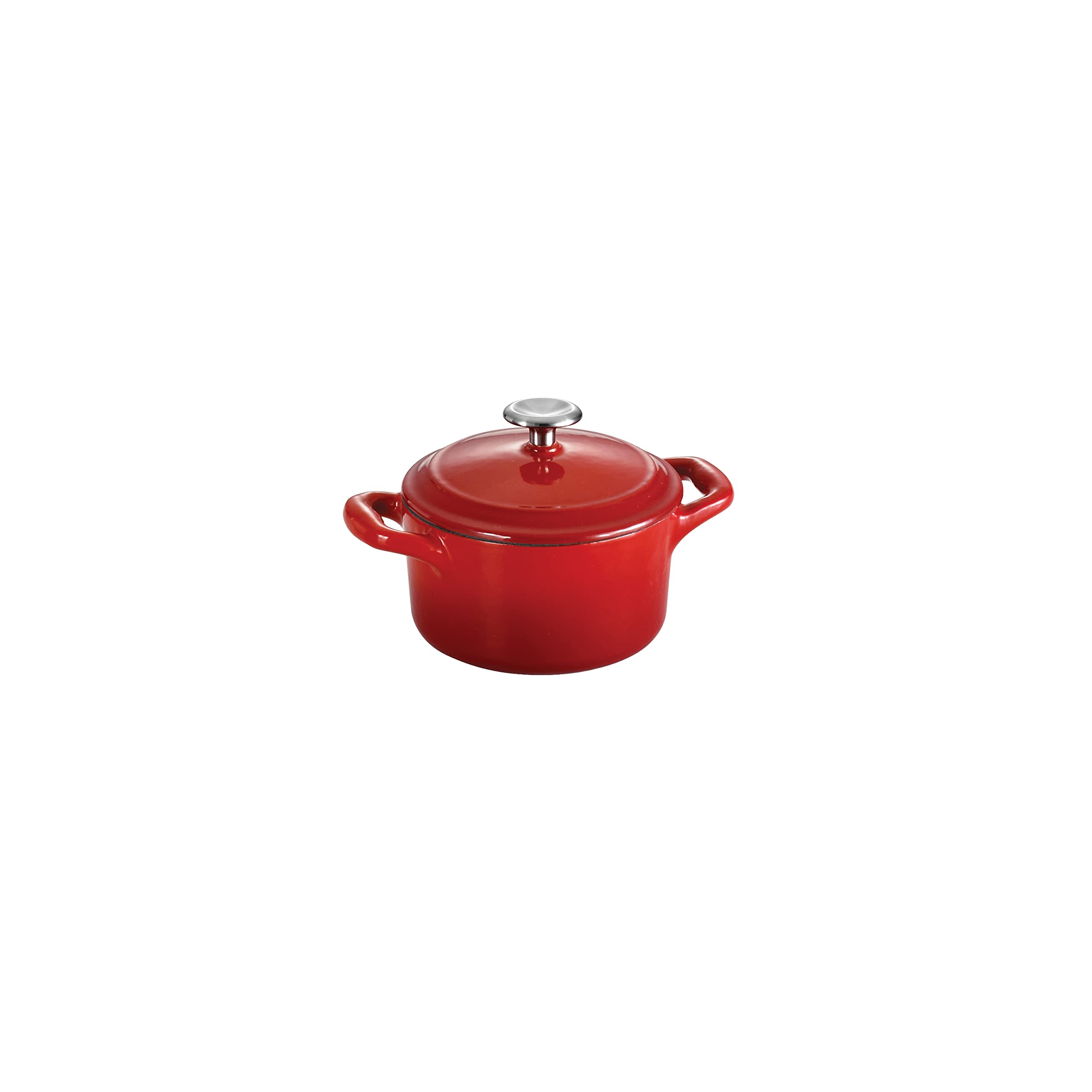 Tramontina Enameled Cast Iron Covered Mini Cocotte 10.5-Ounce Gradated Red, 80131/049DS
