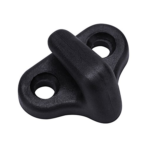 VGEBY 4Pcs Kayak Lashing Hooks, Kayak Bungee Cord Hooks with 8 Flat-Head Screws for Kayak Canoe Paddle Board Kayak Lashing Hooks Double Hole Lashing Hooks Kayak Bungee Hooks Lashing Hooks