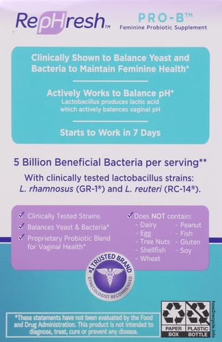 Rephresh Pro-B Probiotic Supplement for Women, 30 Oral Capsules
