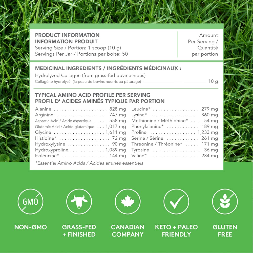 SPROOS Premium Grass-Fed Collagen Peptide Powder | Pasture-Raised, Non-GMO and Gluten-Free | Unflavored and Odorless (Large Tub)