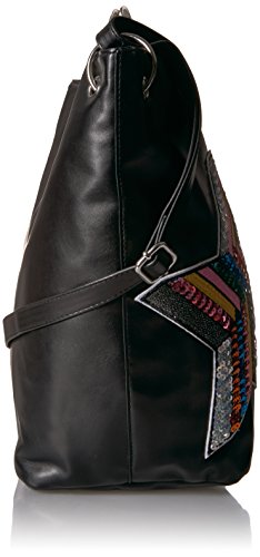 T-Shirt & Jeans Ring Tote with Sequin Star, black