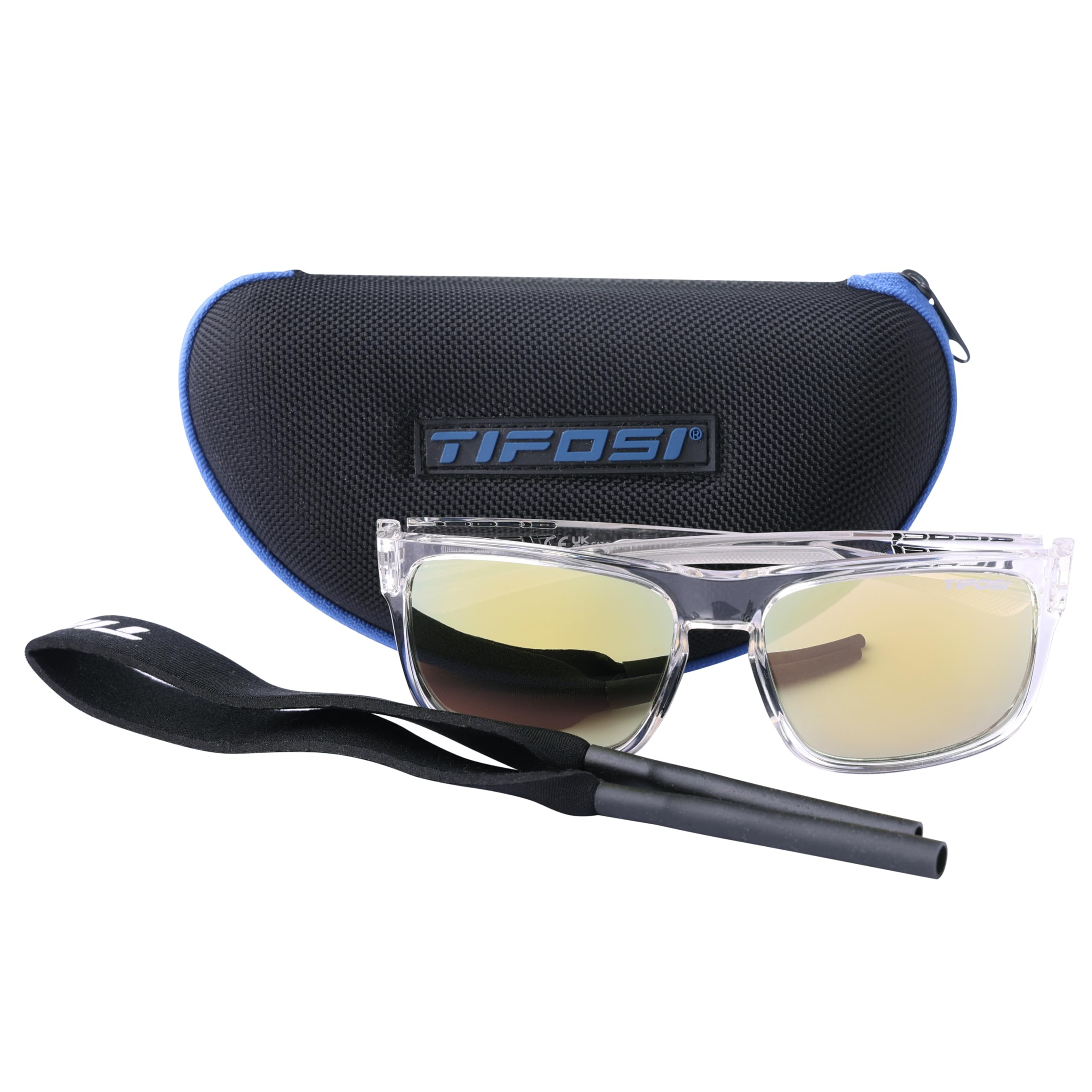 Tifosi Optics Swick Sunglasses with Polarized Lens,Black/Neon,One Size