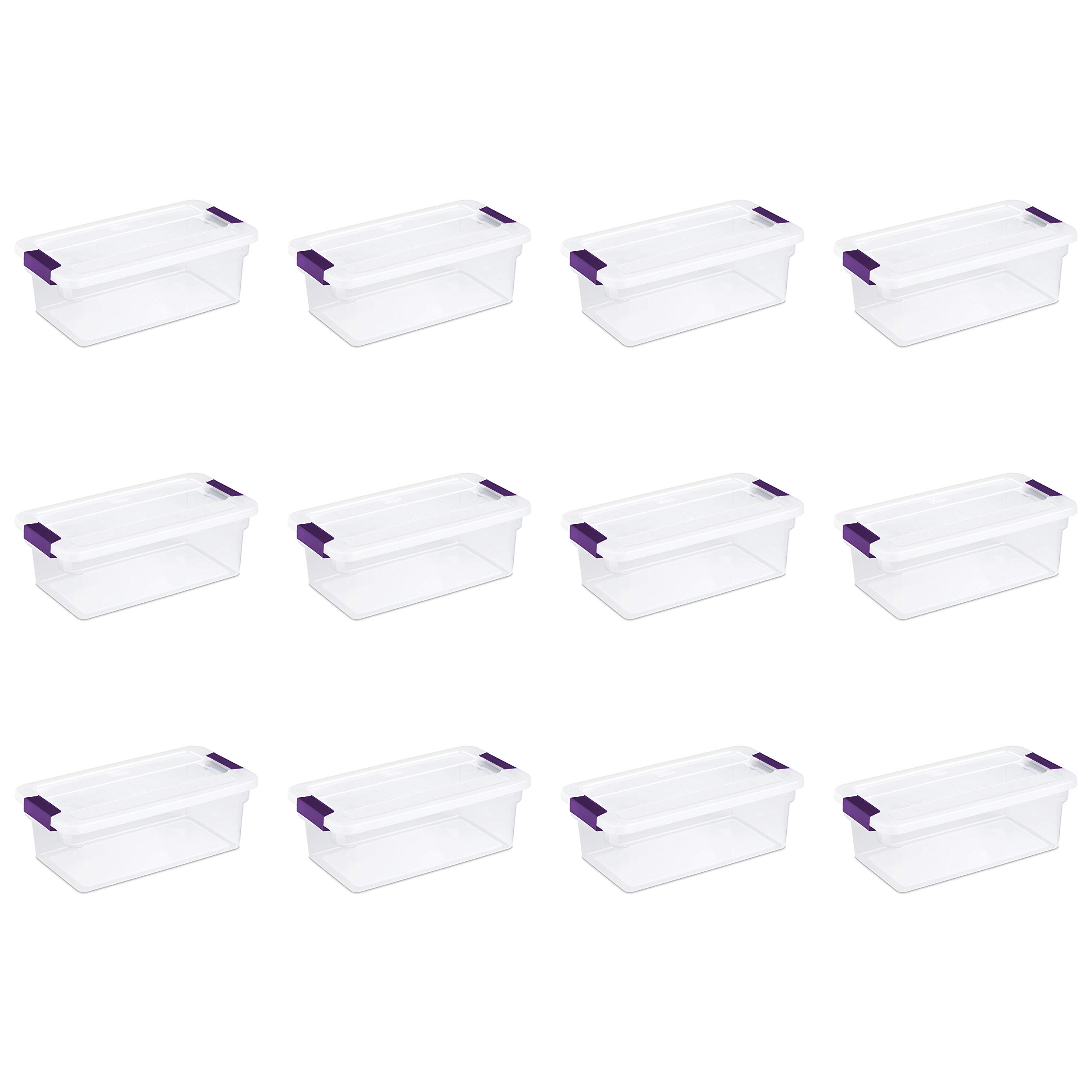 Sterilite Storage Bins Bundle - 27 Quart ClearView Latch Box (6-Pack) and 6 Quart ClearView Latch Box (12-Pack)