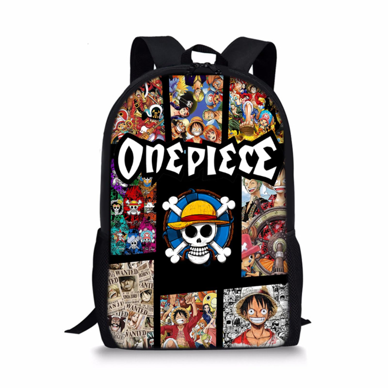 Rhukot Anime Backpack Cartoon Laptop Backpack Straw Hat Crew Backpack 17 Inch For Mens Boys And Girls 2-One Size