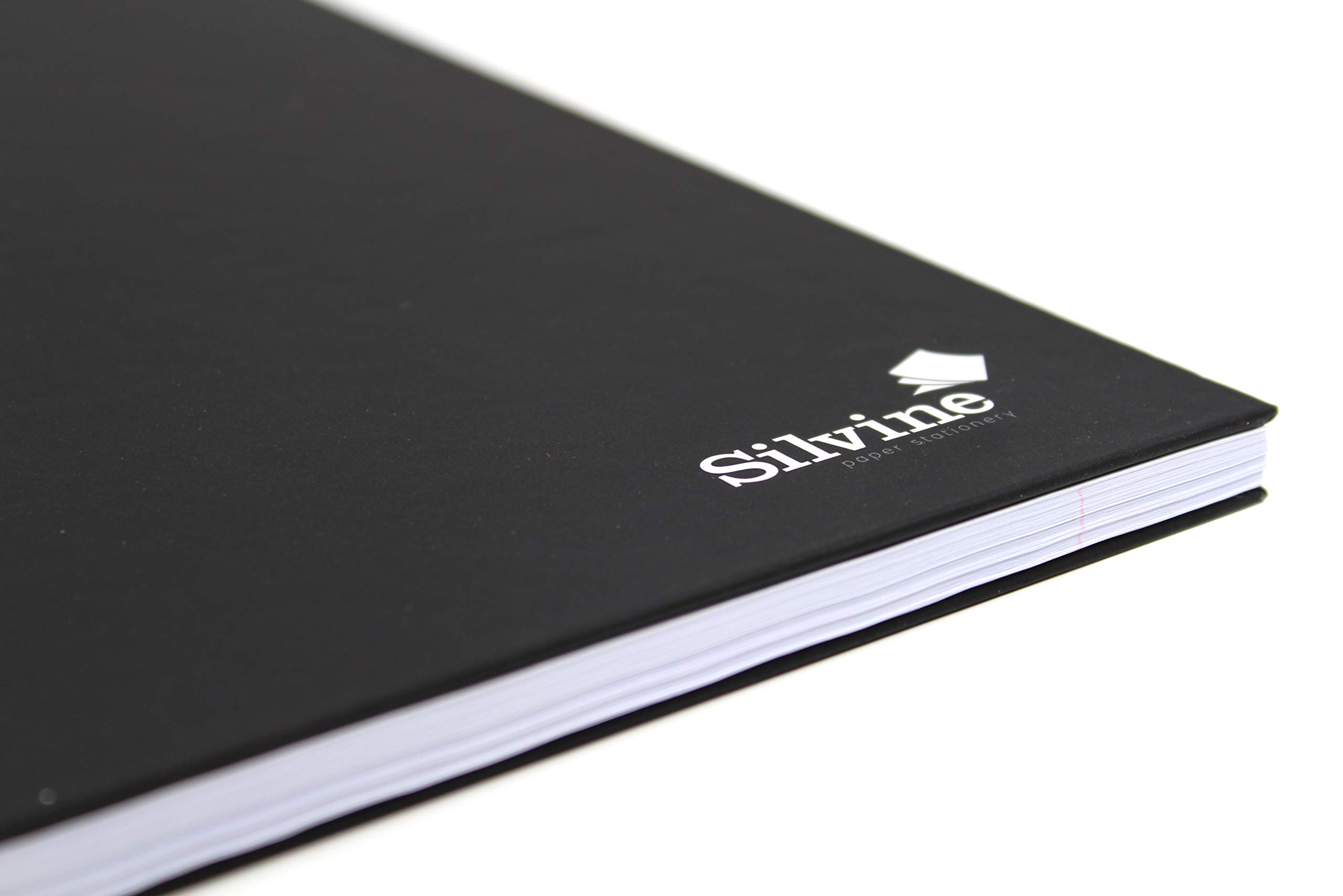 Silvine A4 Soft Touch Wirebound Hardback Notebook. 150 Pages (75 Leaves) Ruled 8mm Feint with Margin. Ref THB001 [Pack of 5]