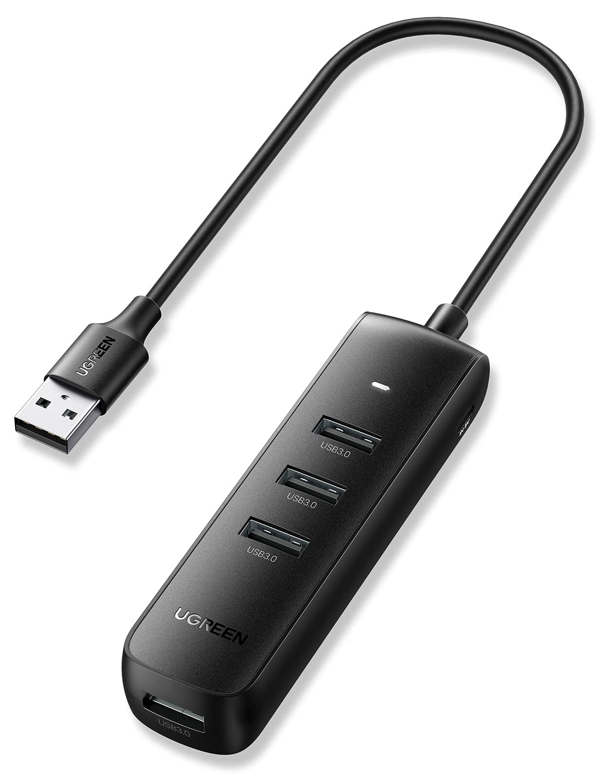 UGREEN USB Hub, 4 Port Powered USB Adapter USB 3.0 Splitter for PC Laptop iMac Surface Pro XPS PS4 PS5 Xbox One, Flash Drive, Mobile HDD and More (0.8ft)